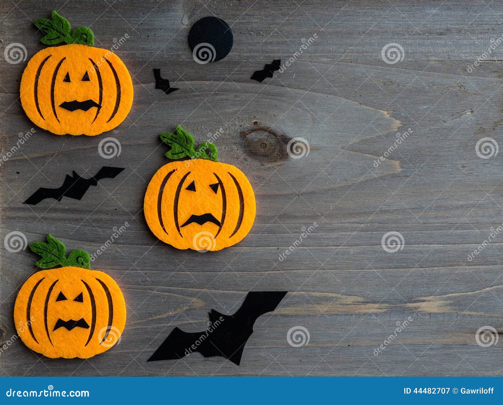 Whimsical Halloween Background Image of Handmade Felt Jack-o-lantern ...