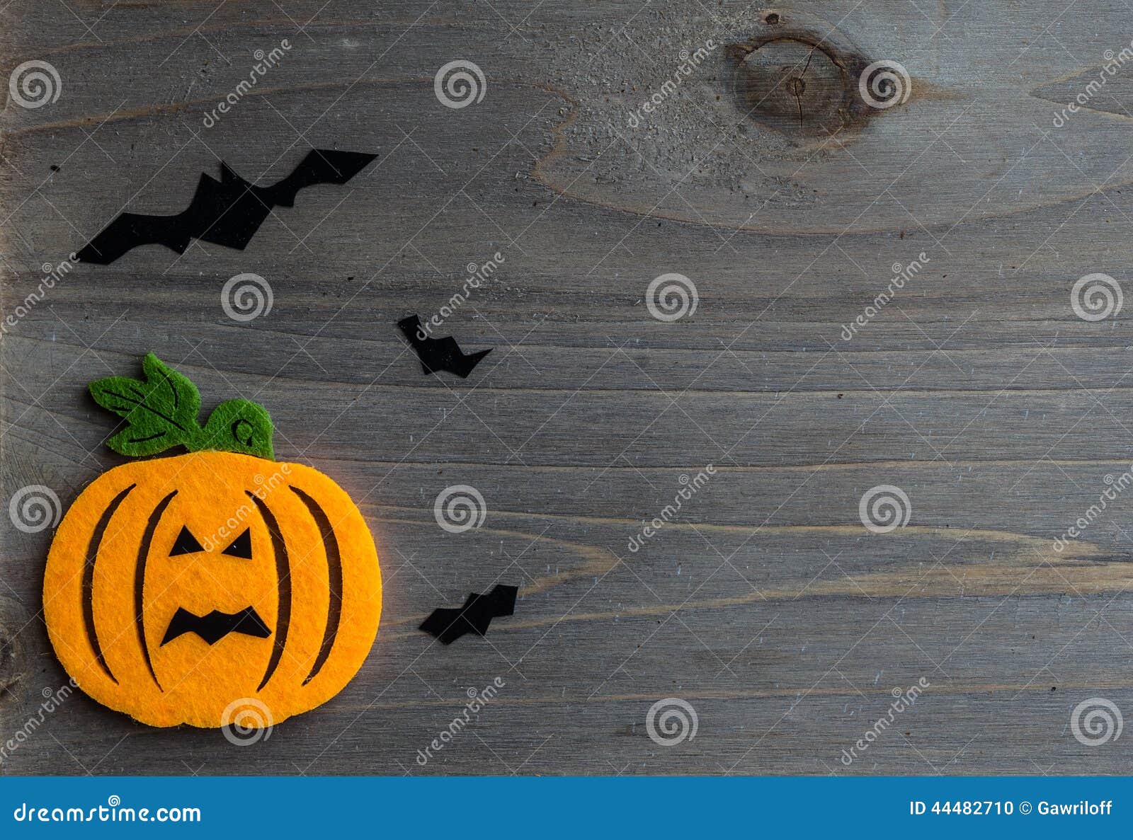 Whimsical Halloween Background Image of Handmade Felt Jack-o-lantern ...