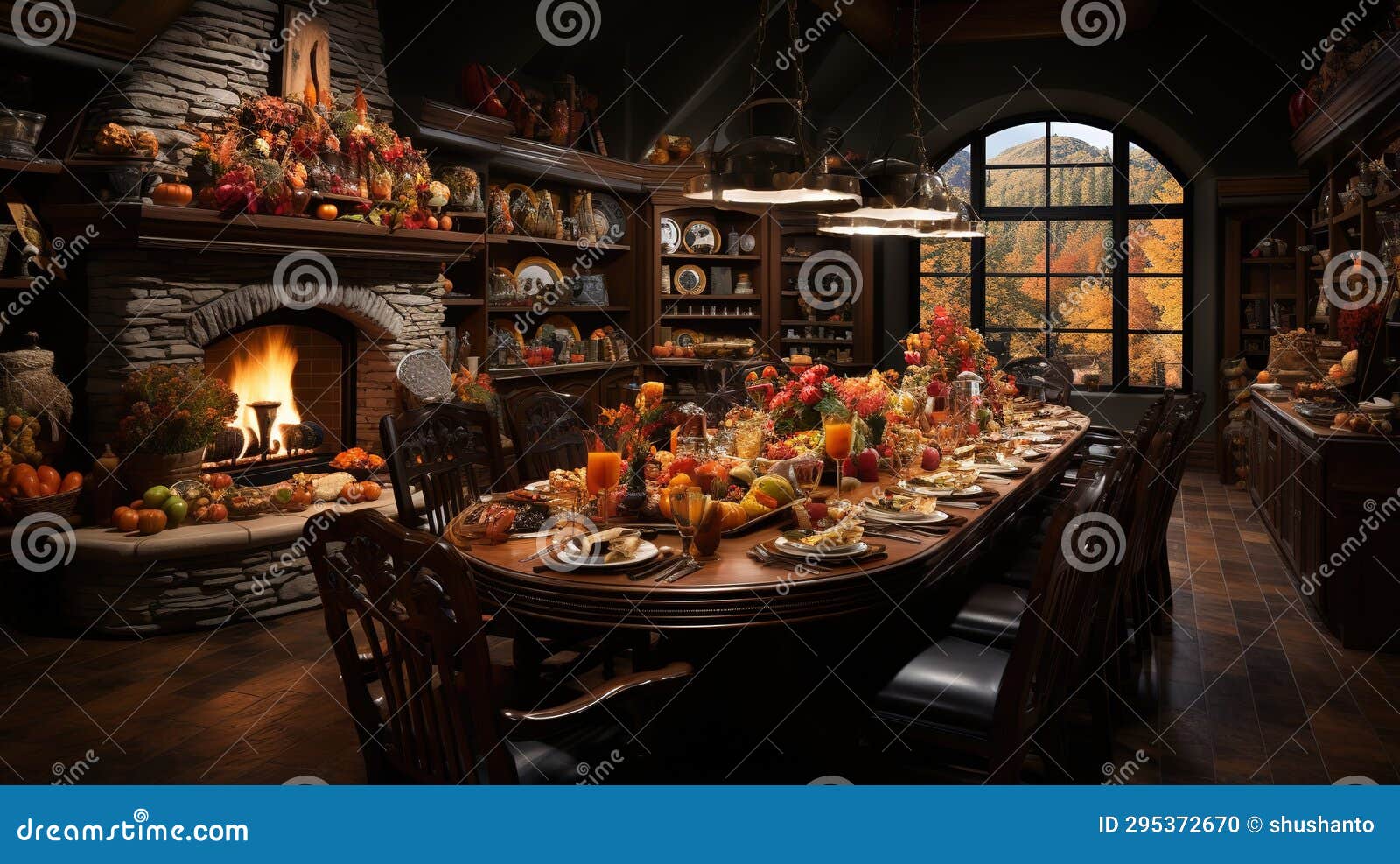 Cornucopia Overflowing With Fruits Watercolor Border Frame Stock ...