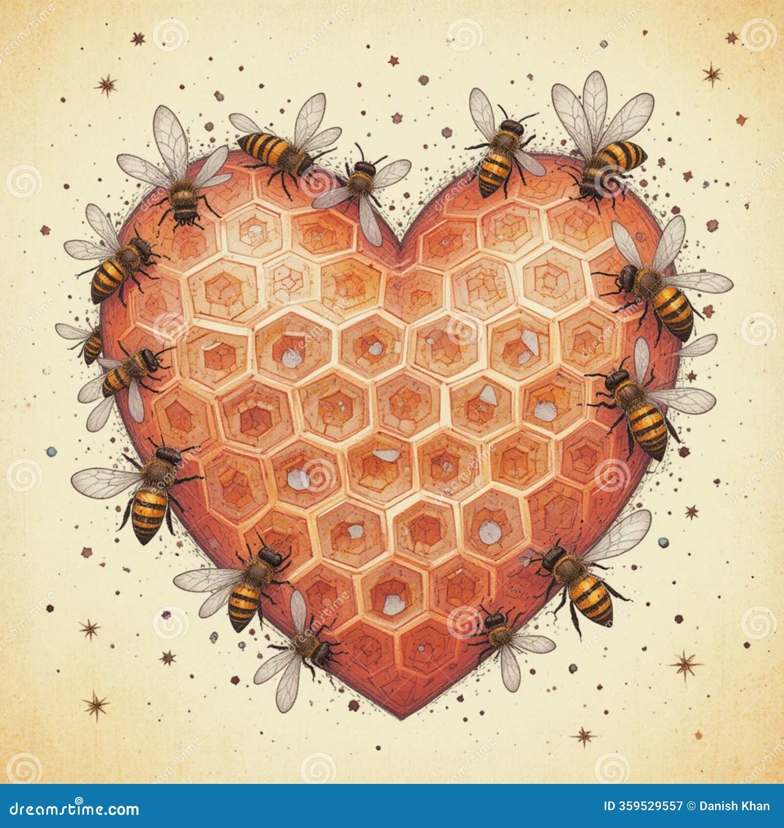 Bees Buzzing In A Summer Wildflower Meadow Stock Photo | CartoonDealer ...