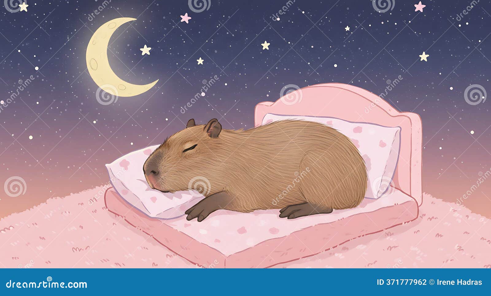 Capybara Sleeping Emoji. Animal Sleeping Emotions. Rodent Vector ...