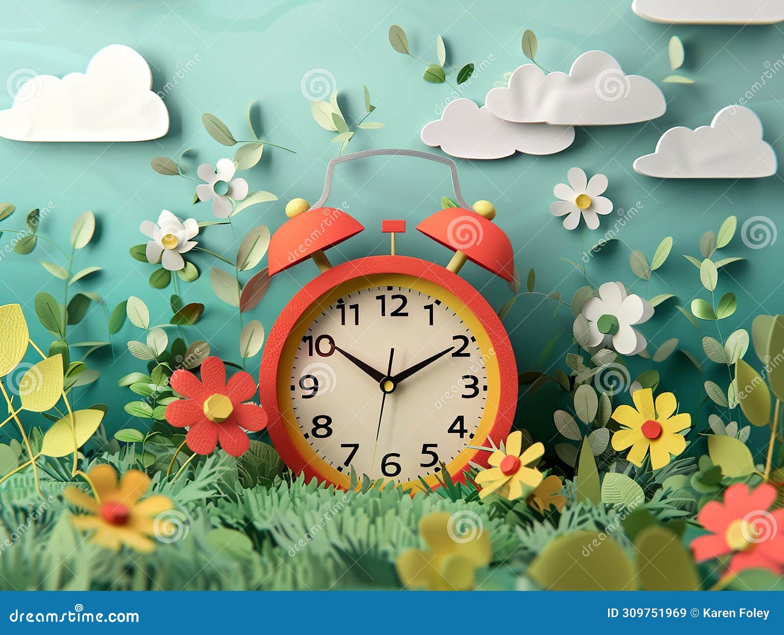 Spring Forward for Daylight Savings Time Stock Illustration ...