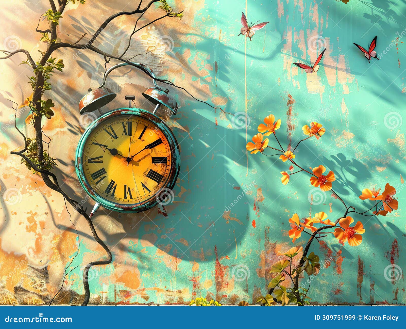 Spring Forward for Daylight Savings Time Stock Illustration ...