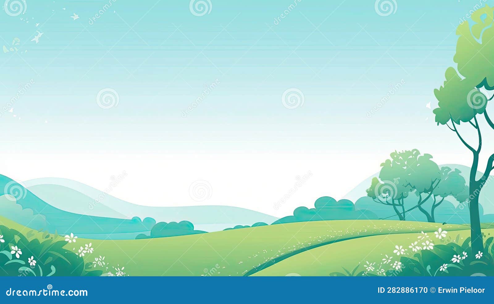 Whimsical Landscape Illustration Stock Illustration - Illustration of ...