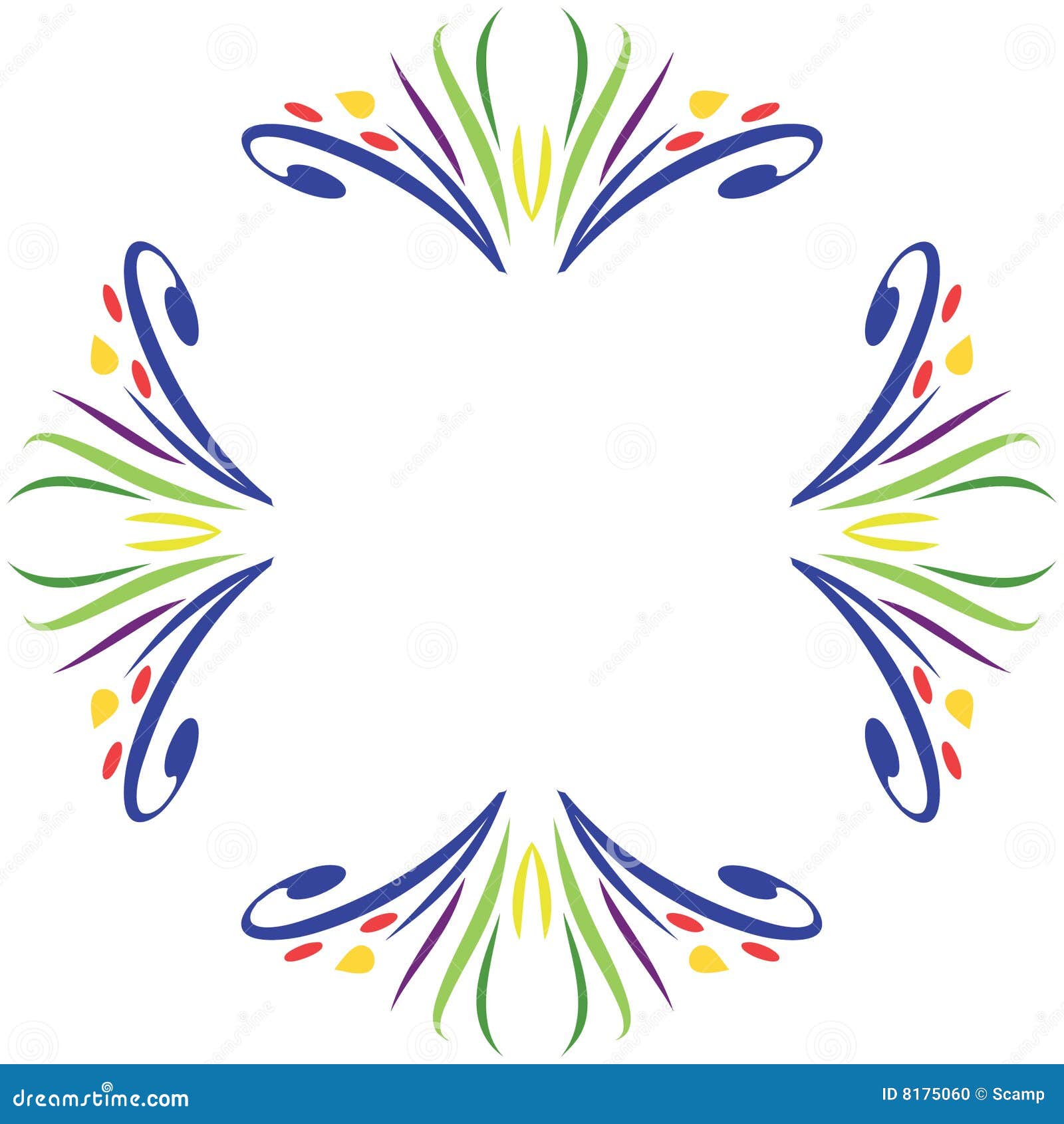 Whimsical Mardi Gras Border Frame Stock Vector - Illustration of ...