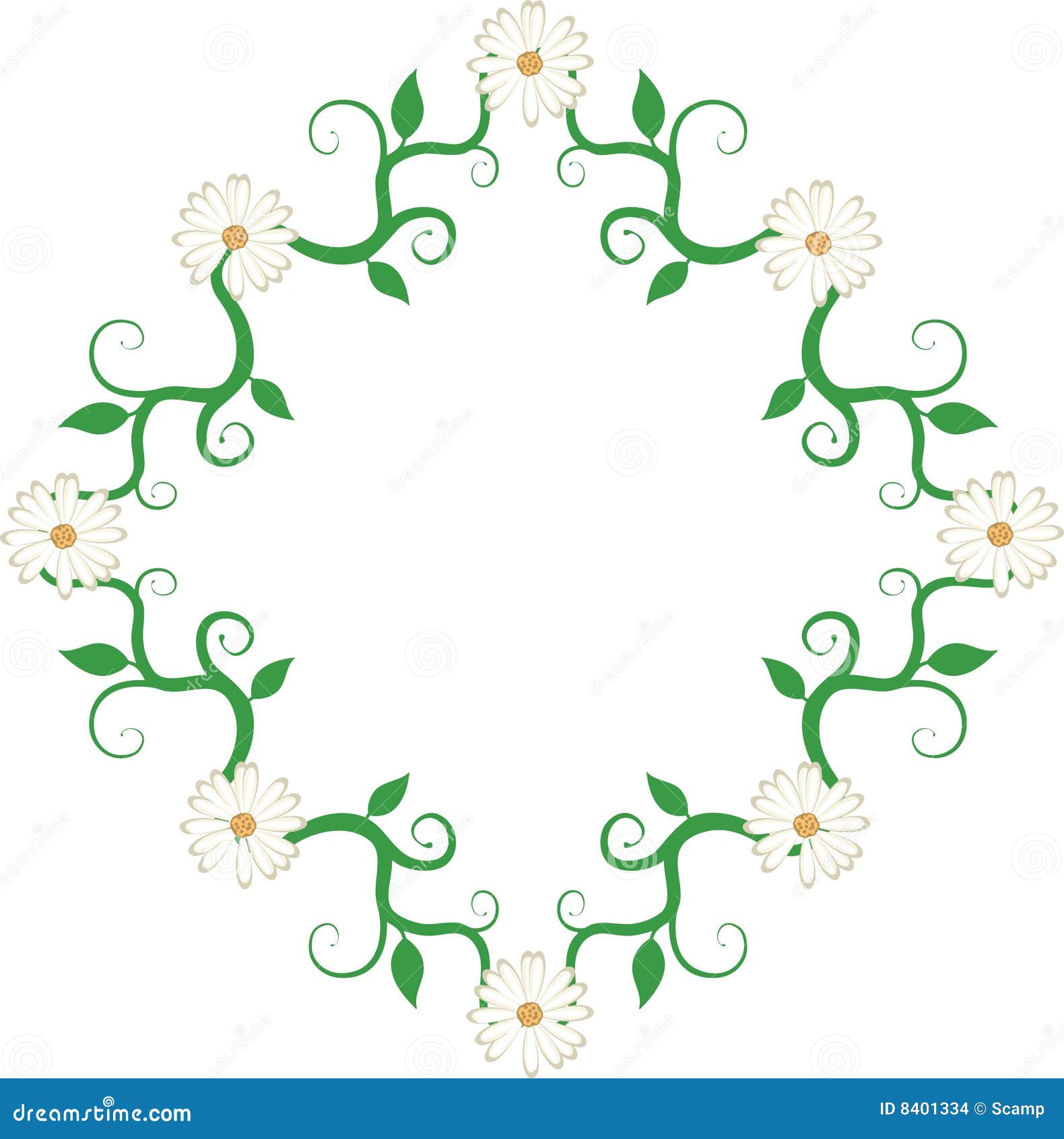 Whimsical Nature Vine Frame Stock Vector - Illustration of ornamental ...