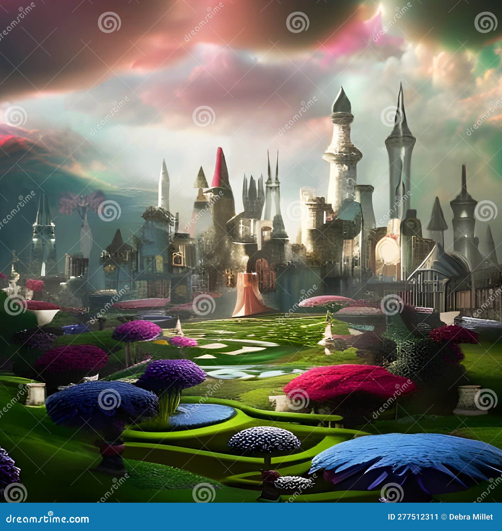 Whimsical, Nonsensical World Depiction Stock Illustration ...