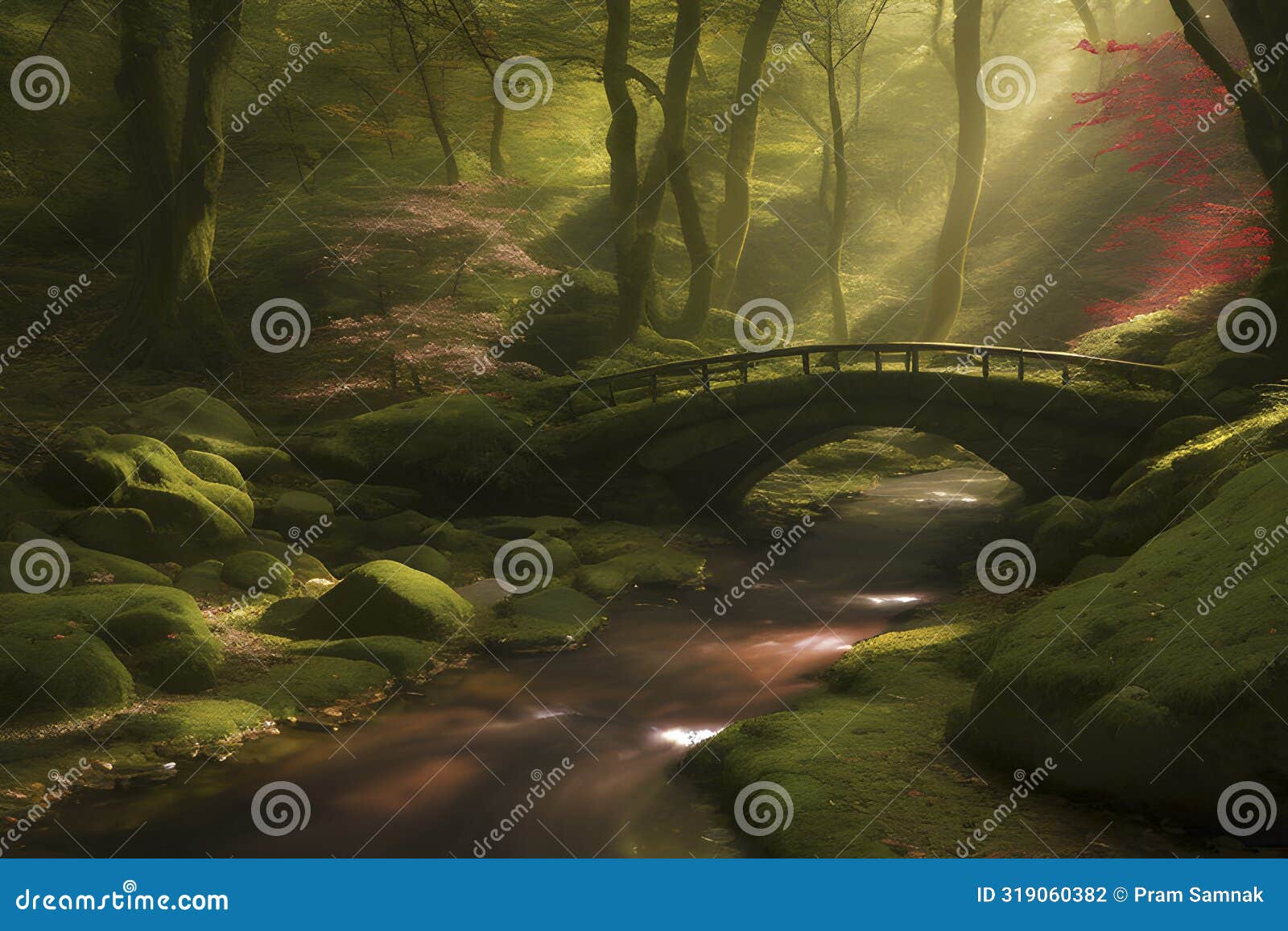 A Whimsical Path Winding through a Forest. Stock Illustration ...
