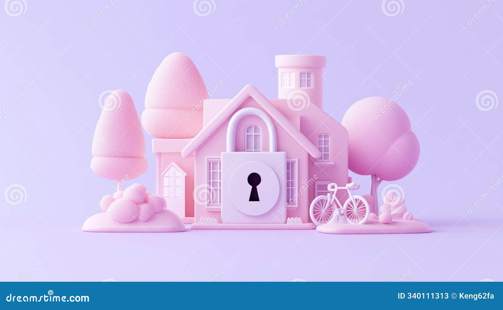 Pink House Sign Estate Logo Royalty-Free Stock Image | CartoonDealer ...