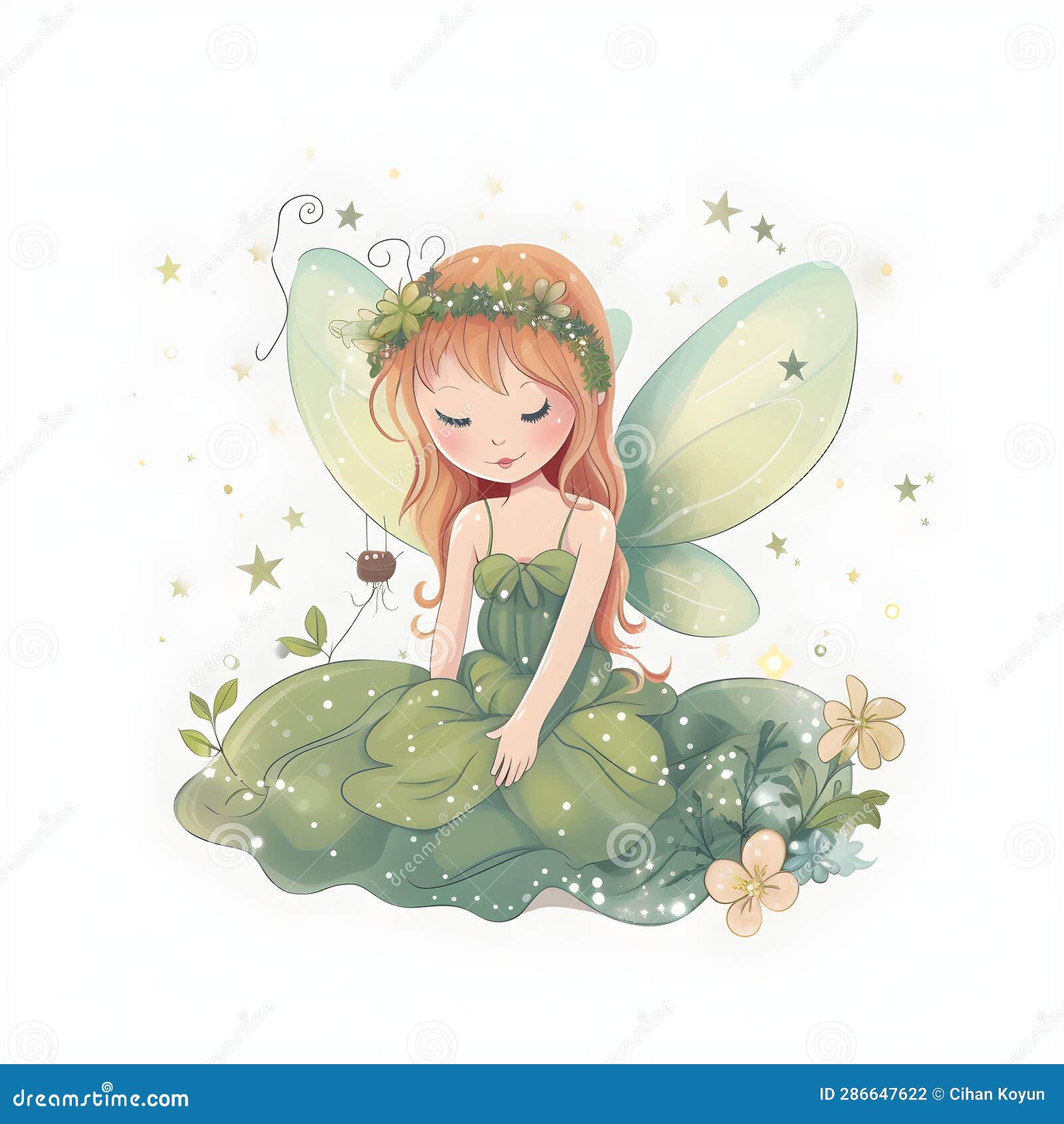 Whimsical pixie character stock illustration. Illustration of dark ...