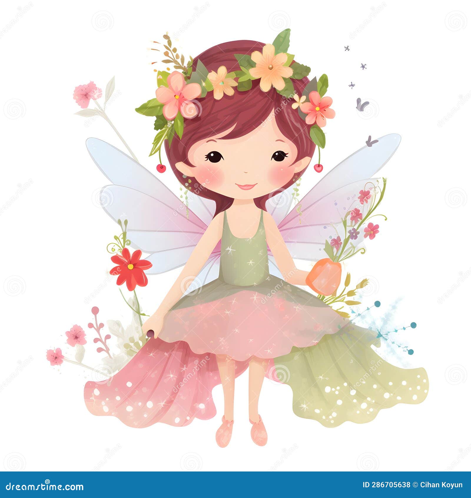 Whimsical pixie character stock illustration. Illustration of sweet ...