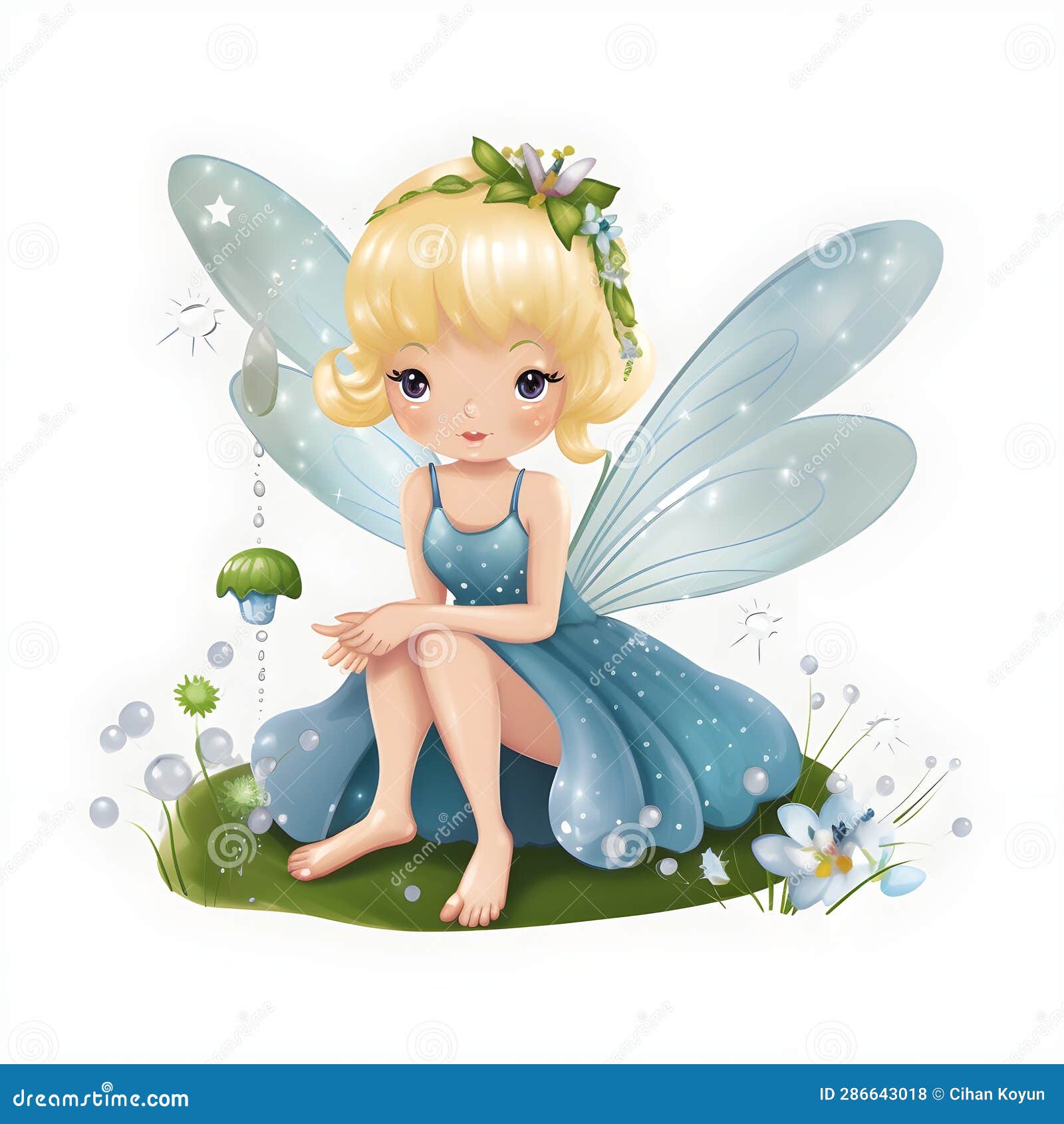 Whimsical pixie dust scene stock illustration. Illustration of decorative - 286643018