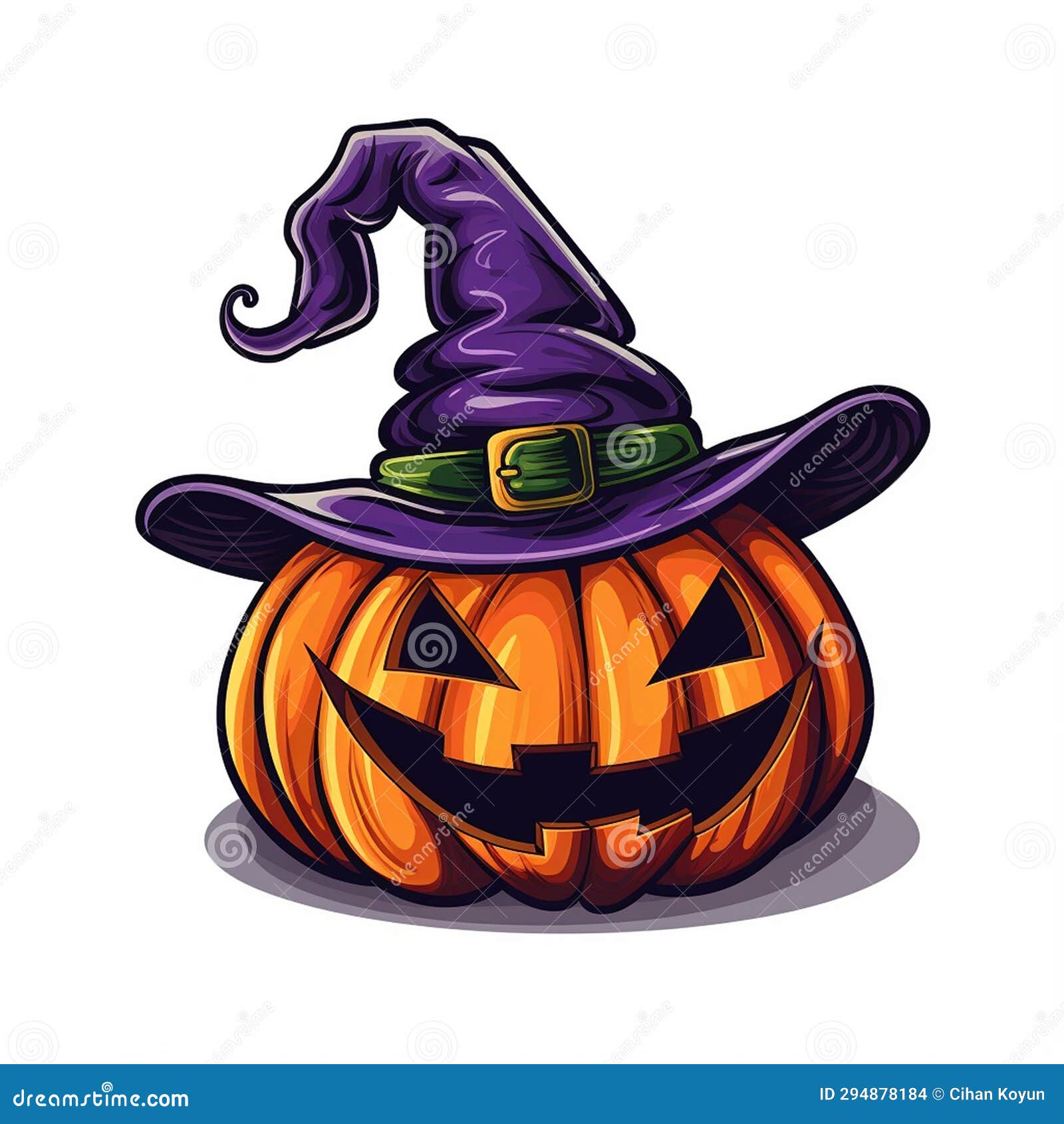 Whimsical Pumpkin Illustration Stock Illustration - Illustration of ...