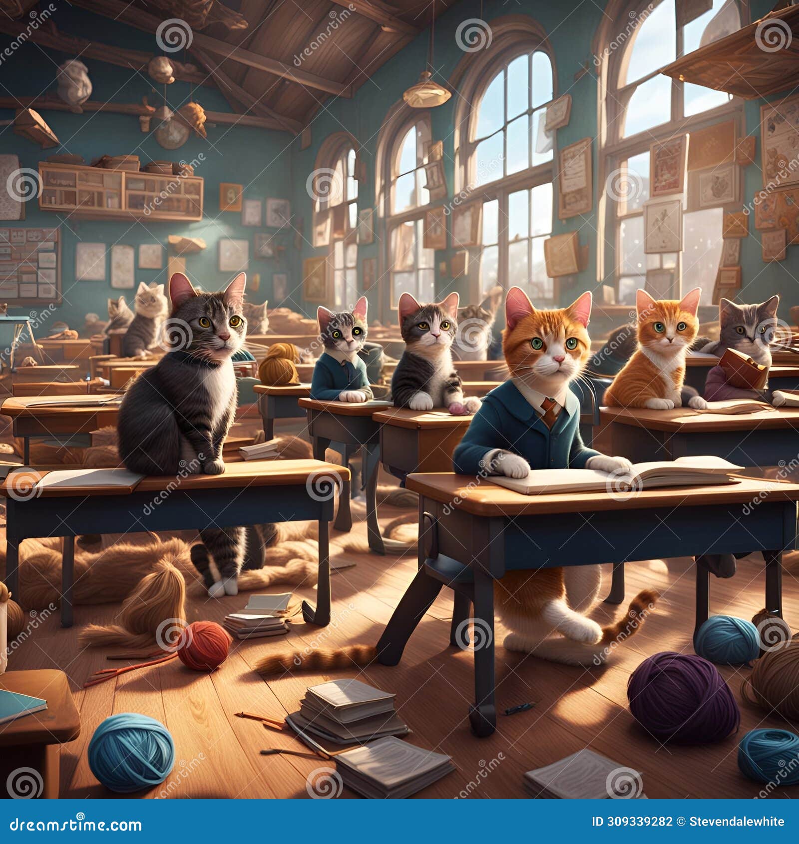 The Whiskered Scholars: a Feline Classroom Adventure. Generative AI ...
