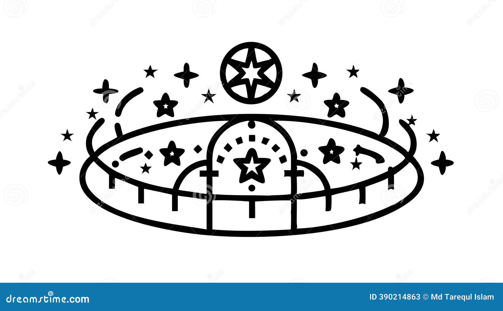 A Space-themed Home Office With A Galaxy Ceiling, Rocket Ship Desk, And ...