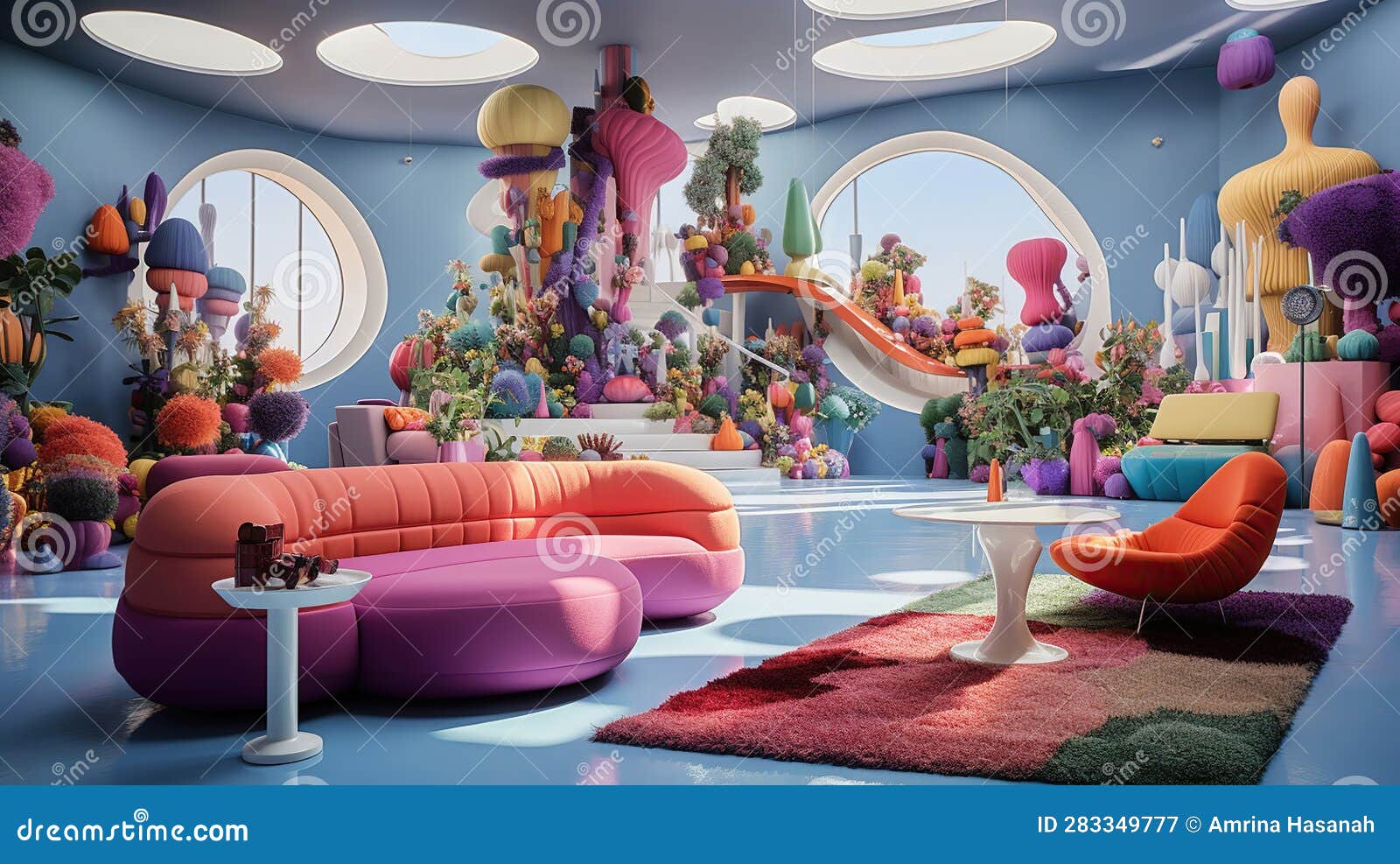 Whimsical Spaces. Playful and Imaginative Interior Designs Stock ...