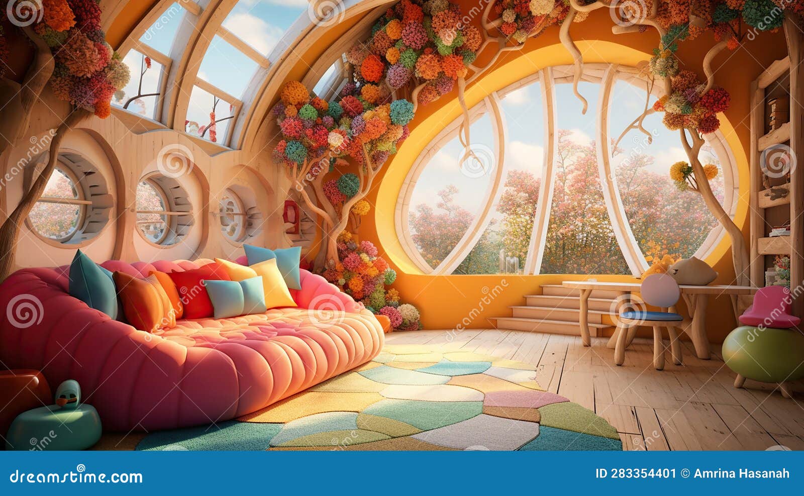 Whimsical Spaces. Playful and Imaginative Interior Designs Stock ...