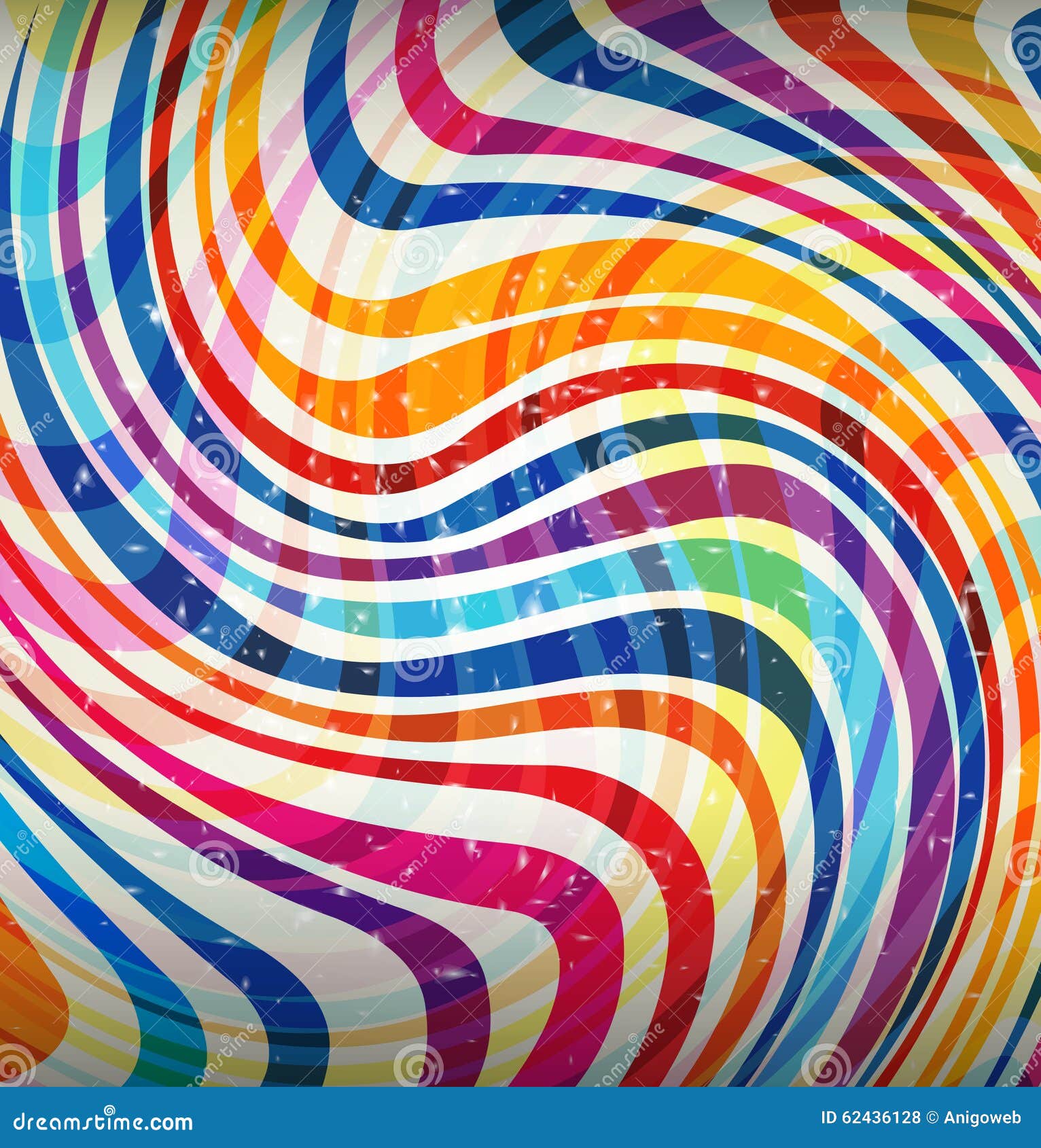 Whimsical swirl of colors stock illustration. Illustration of ...