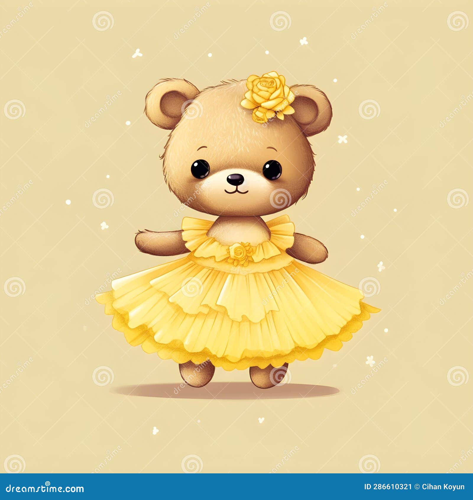 Whimsical Teddy Dance Scene Stock Illustration - Illustration of studio ...