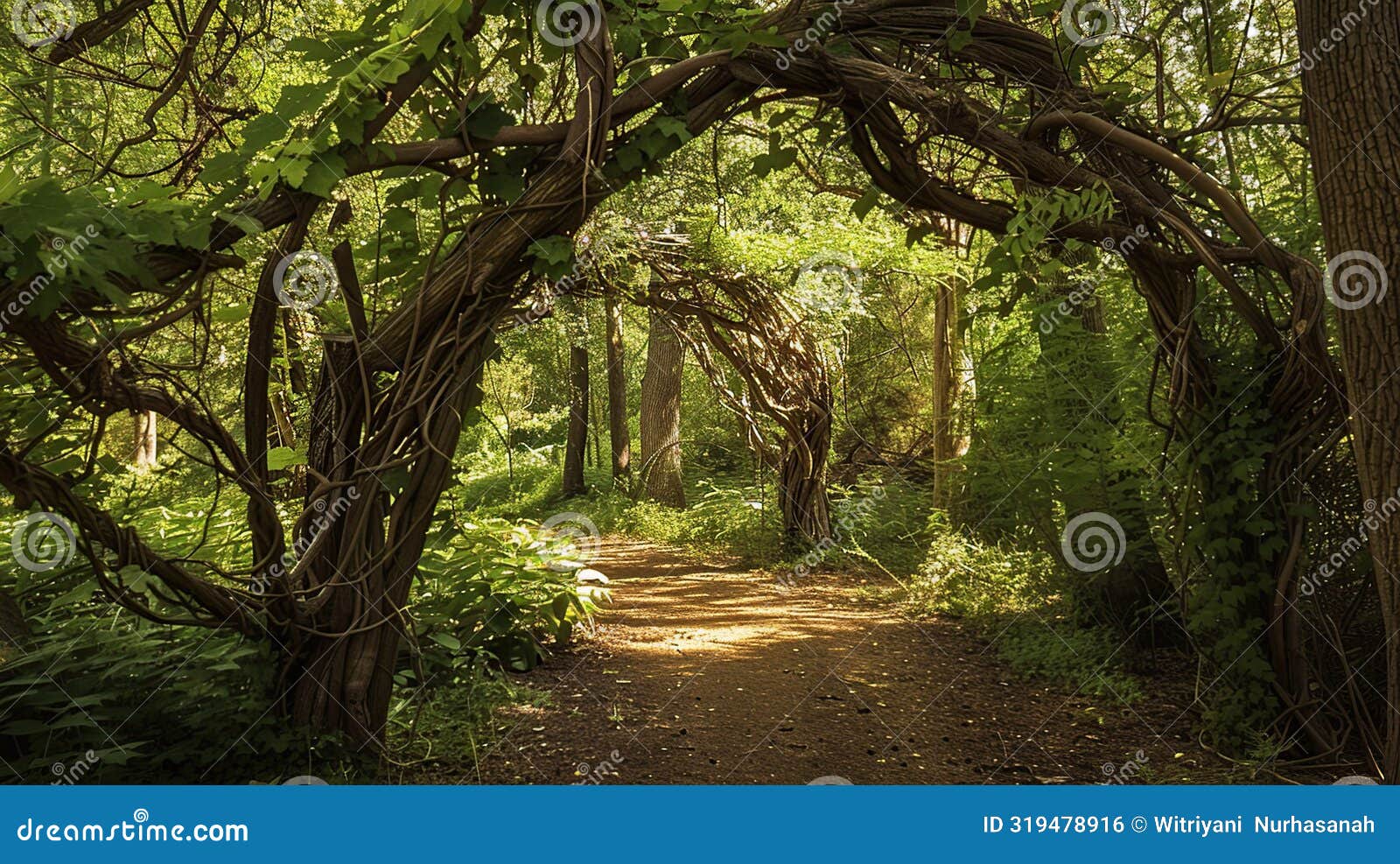 Whimsical Vine Clad Arch in an Enchanted Forest Realm . Generative Ai ...