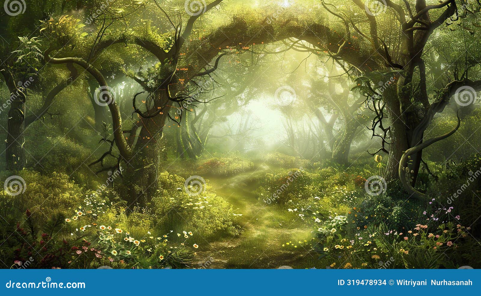 Whimsical Vine Clad Arch in an Enchanted Forest Realm . Generative Ai ...