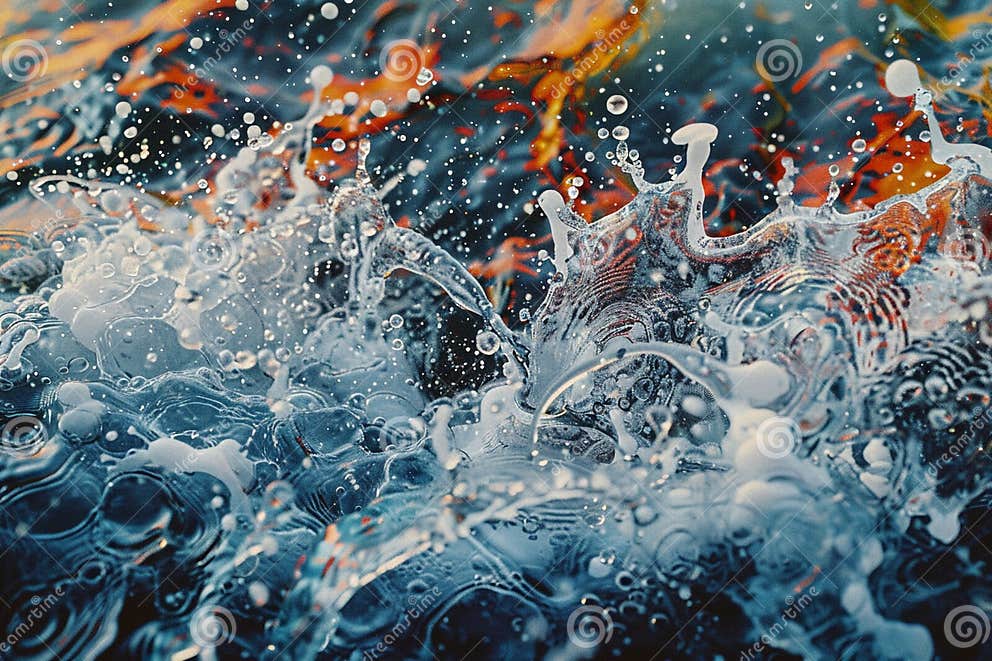 Whimsical Water Splashes and Bursts Create a Lively and Energetic Fluid ...