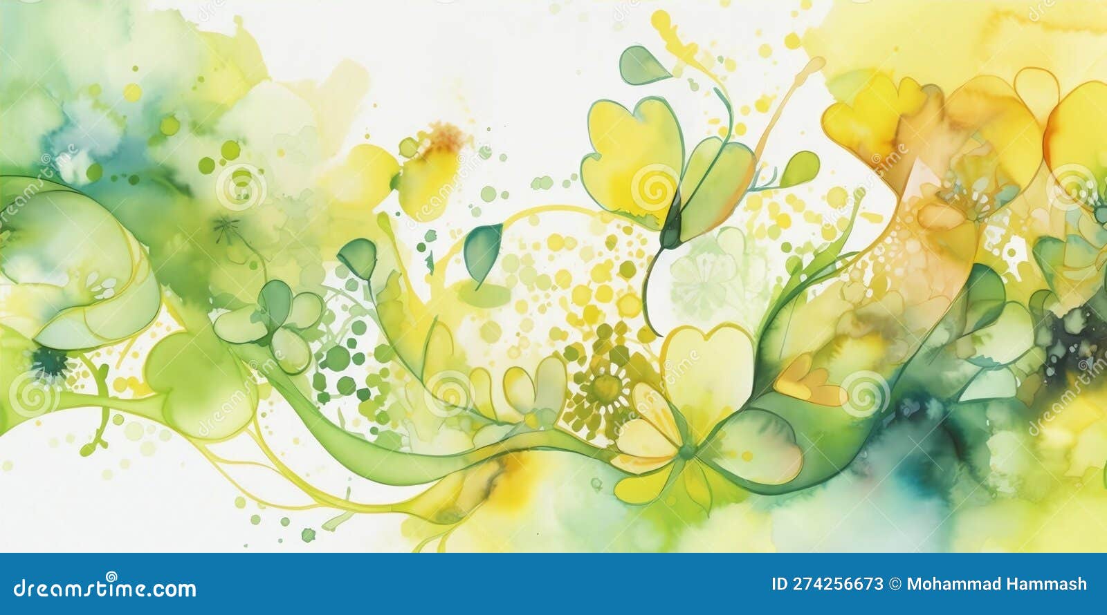 Whimsical Watercolor Corner, Made with Generative AI Stock Illustration ...