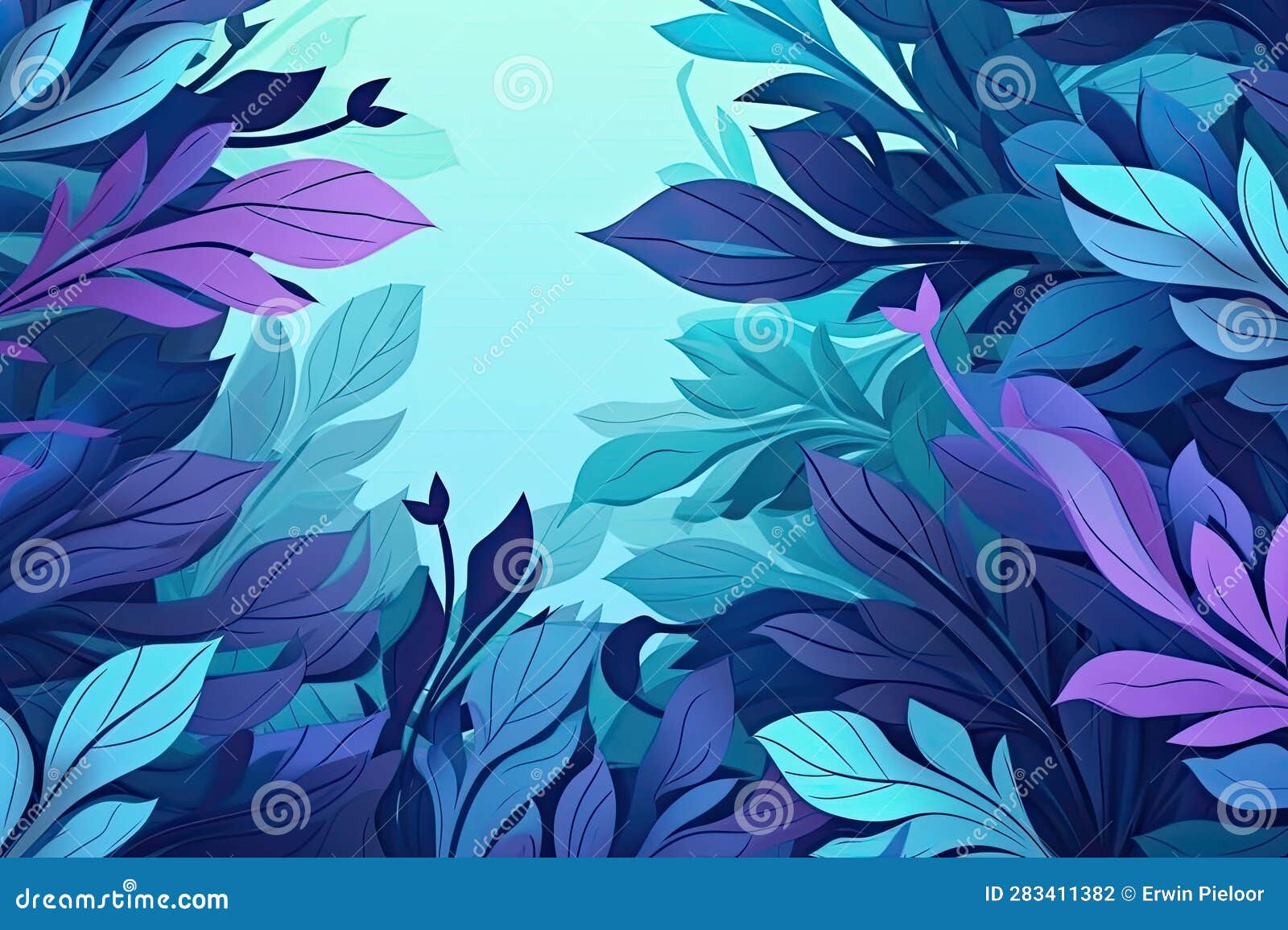 Whimsical and Whimsical Leaf Pattern Design for Your Project Stock ...