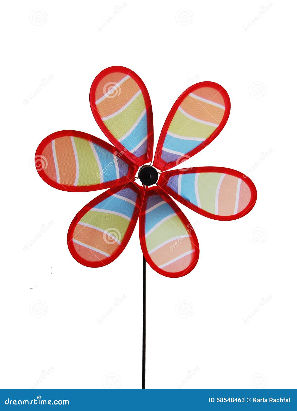 Whimsical Windmill on White Background Stock Image - Image of wind ...