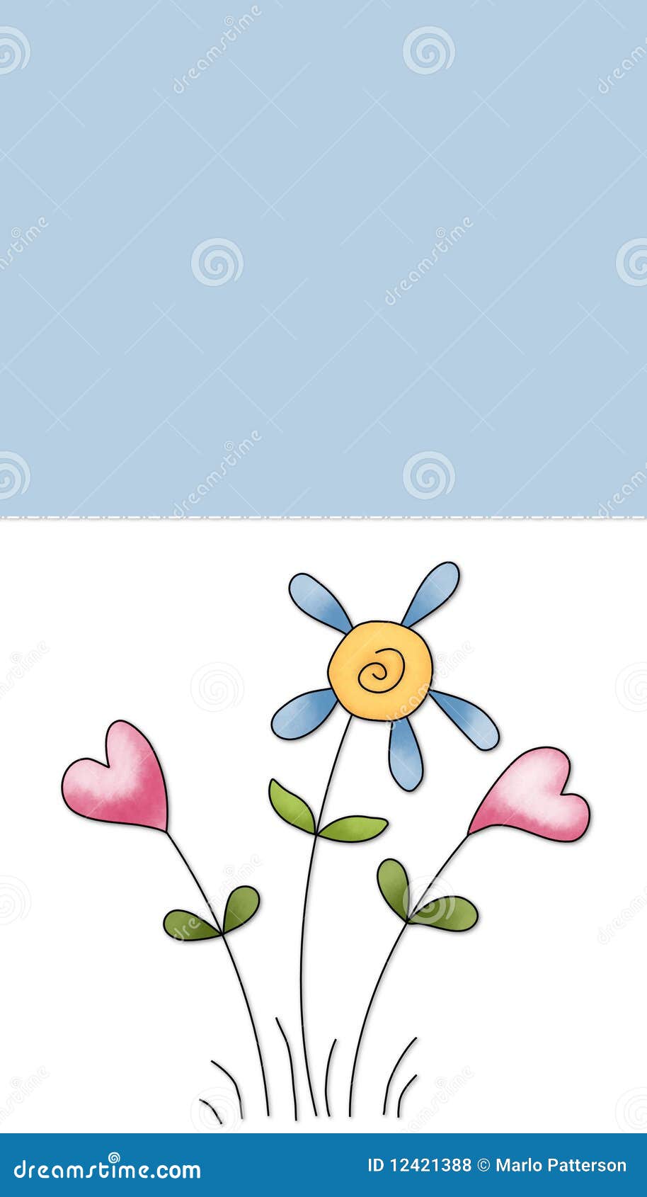 Whimsy Flowers Background stock illustration. Illustration of flowers ...
