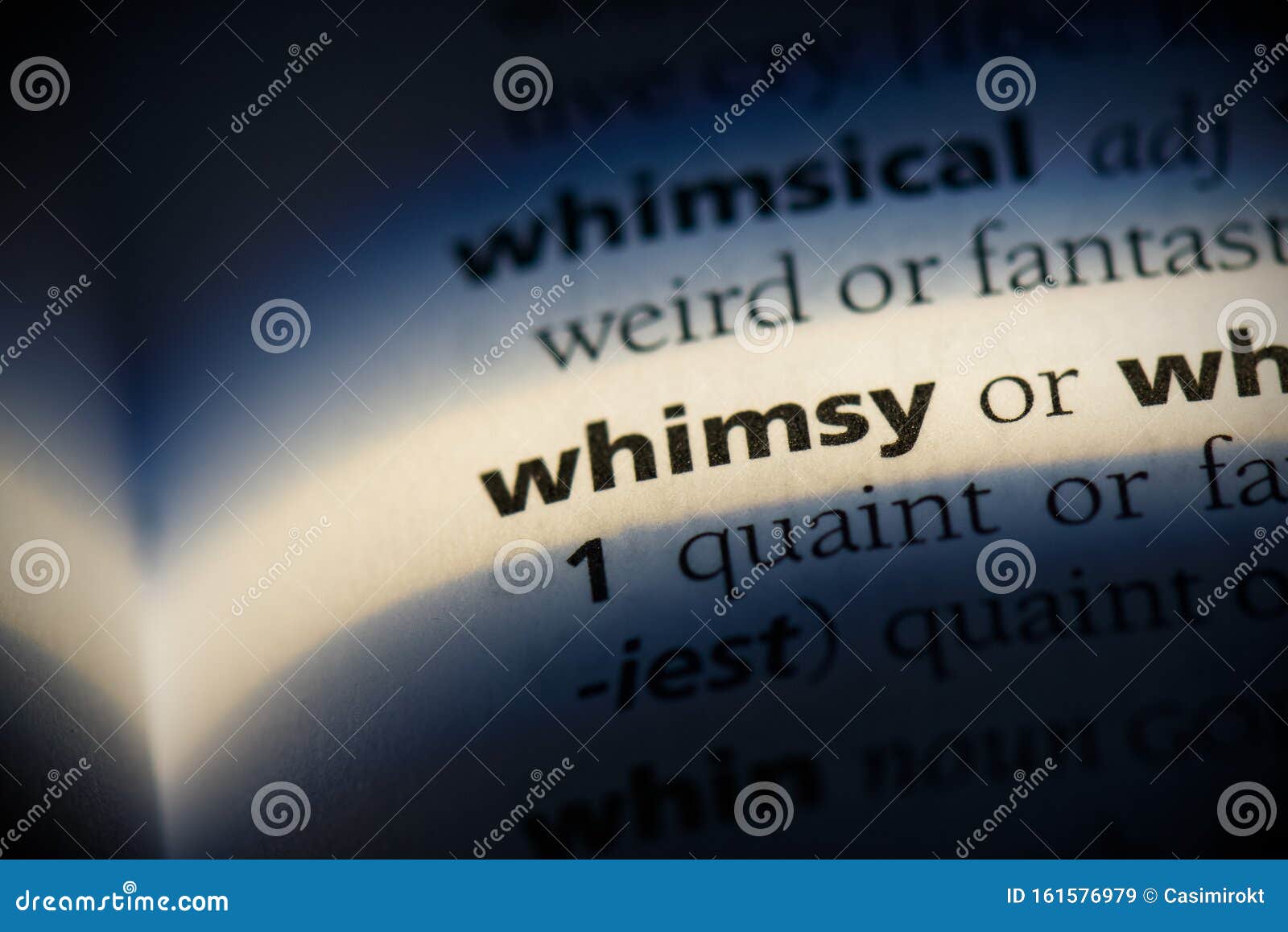 Whimsy stock image. Image of vocabulary, whimsy, printed - 161576979