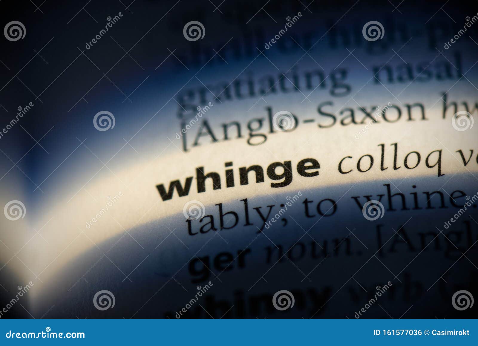 Whinge stock photo. Image of thesaurus, paper, printed - 161577036