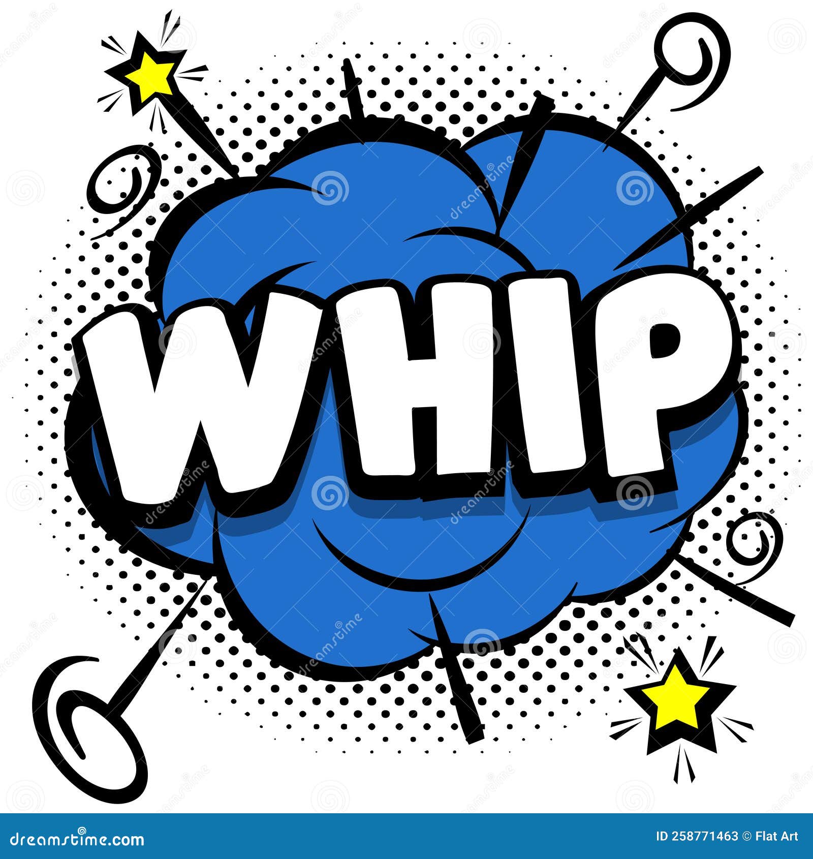 Whip Comic Bright Template with Speech Bubbles on Colorful Frames Stock ...