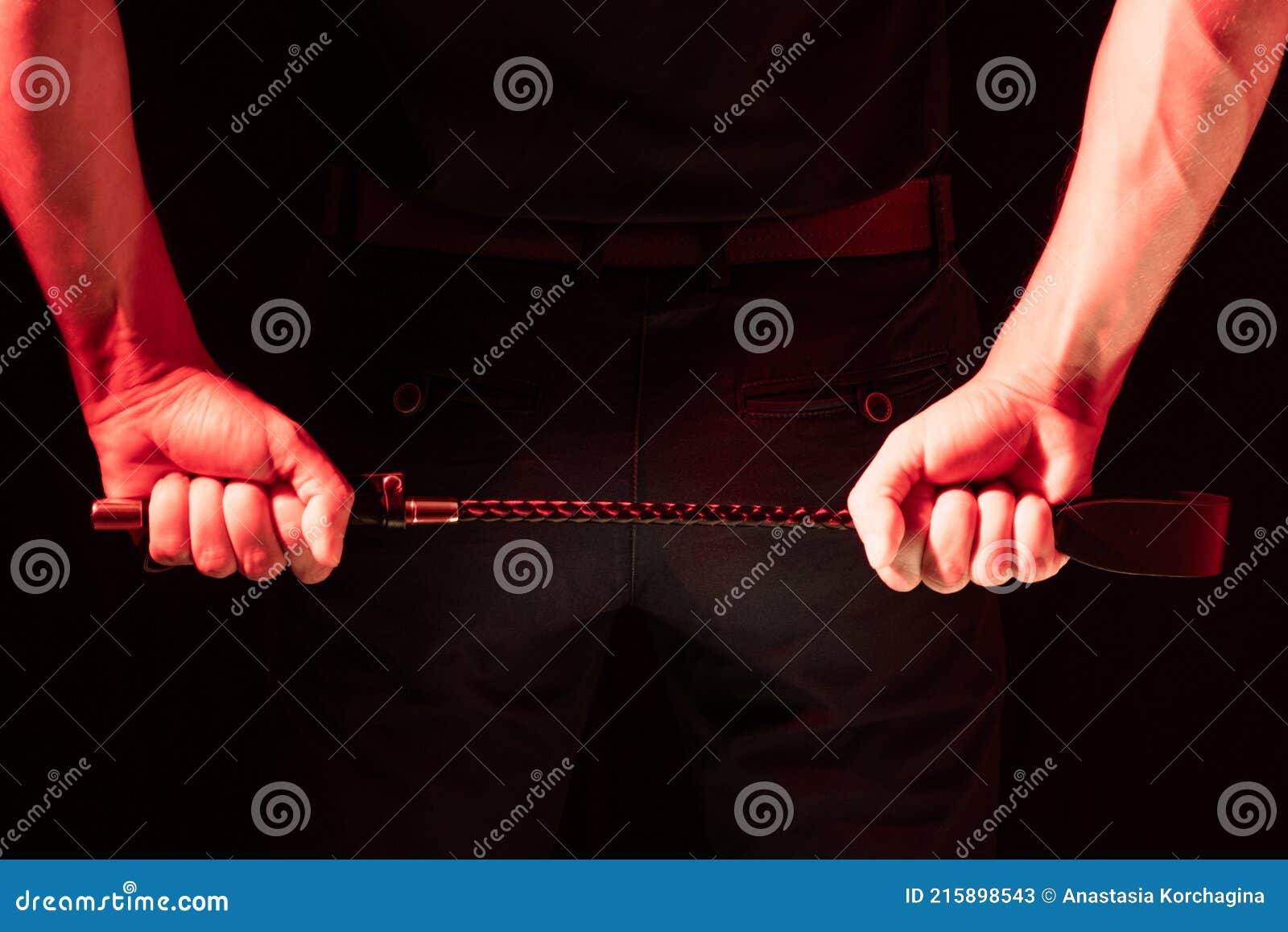 Whip in Hand Behind the Man. BDSM Stock Image - Image of dominant ...