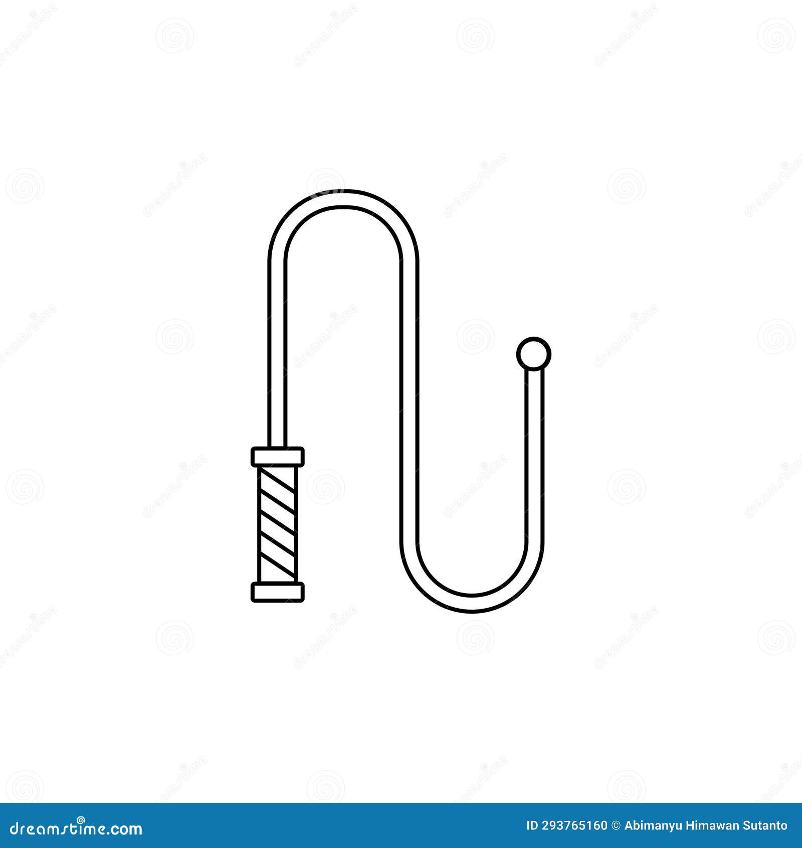 Whip Icon In Cartoon Style On White Background. Rodeo Symbol Stock ...