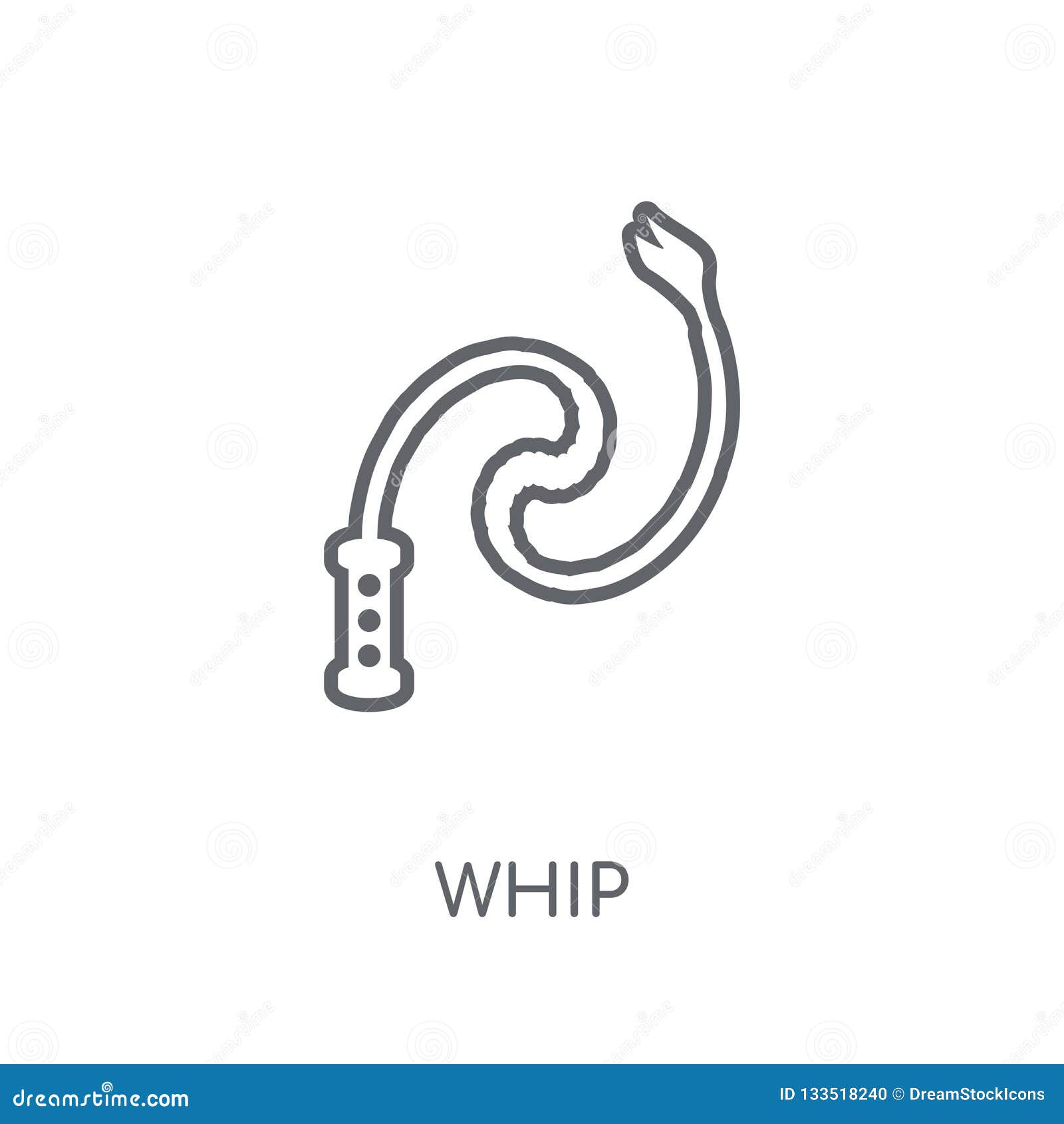 Whip Linear Icon. Modern Outline Whip Logo Concept on White Back Stock ...