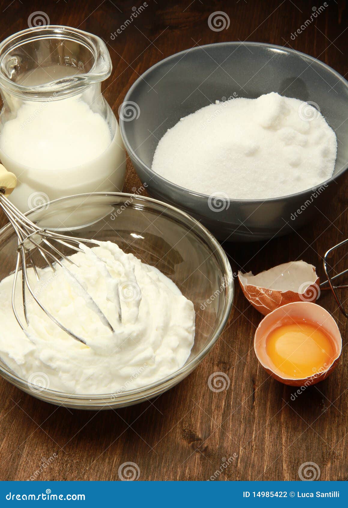 Whipped cream stock photo. Image of ingredient, utensil - 14985422