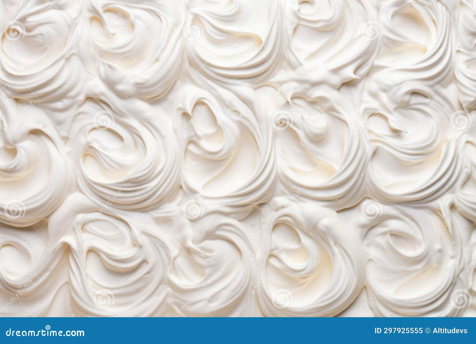 Whipped Cream Creating Swirl Texture on the Surface Stock Image - Image ...