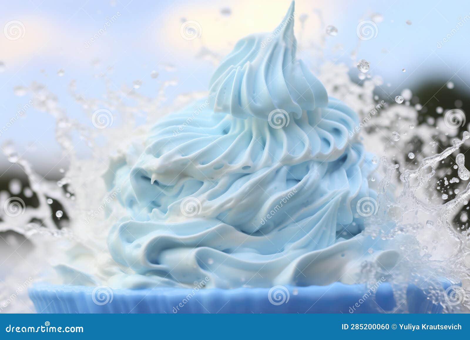 Whipped Cream Explosion. Generative AI Stock Illustration ...