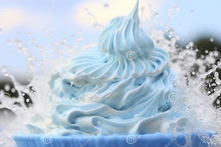 Whipped Cream Explosion. Generative AI Stock Illustration ...