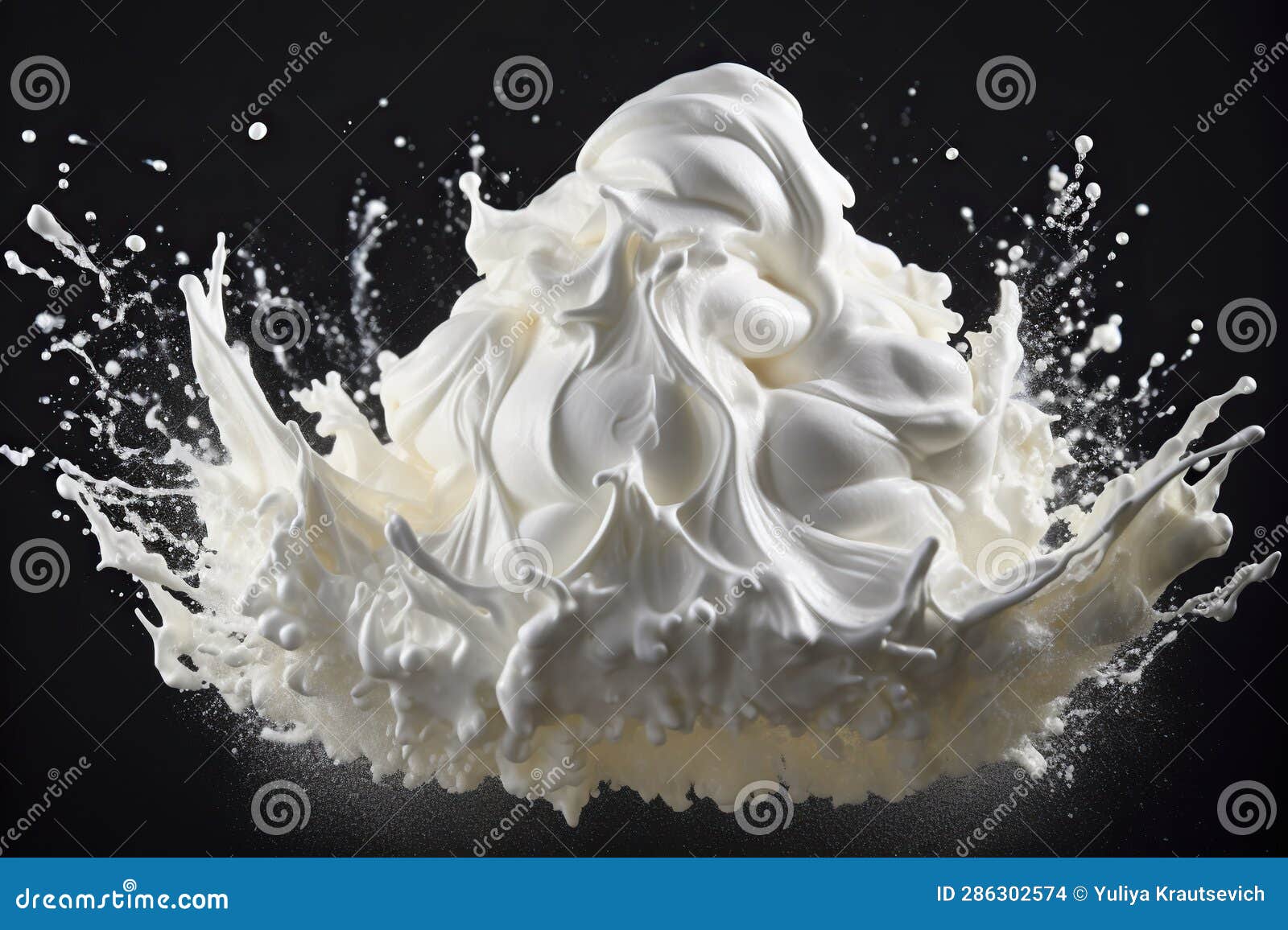 Whipped cream explosion stock illustration. Illustration of generative ...