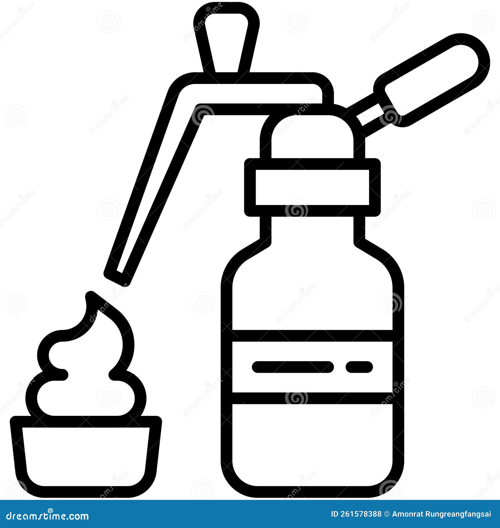 Whipped Cream Icon, Coffee Shop Related Vector Stock Vector ...