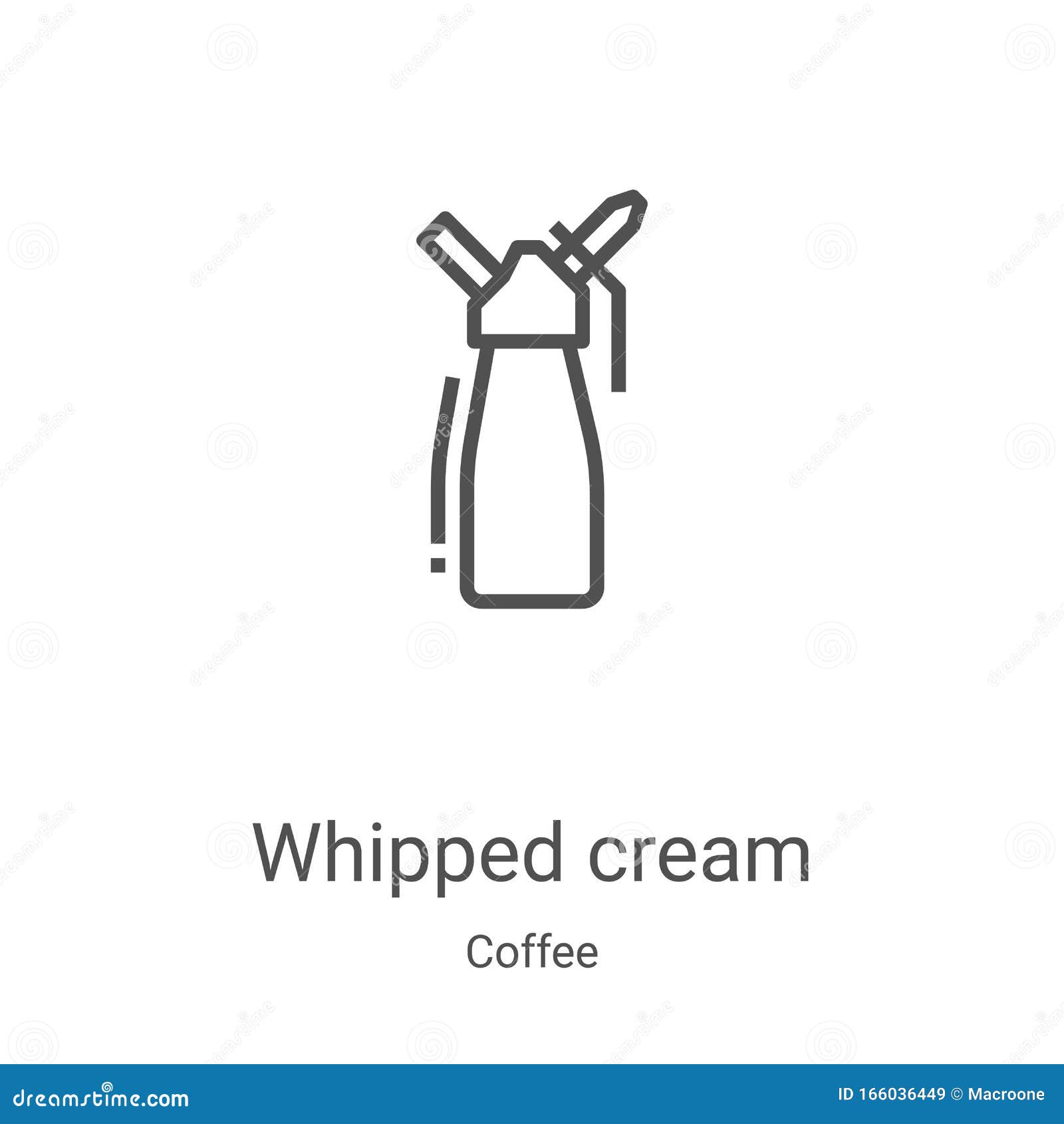 Whipped Cream Icon Vector from Coffee Collection. Thin Line Whipped ...