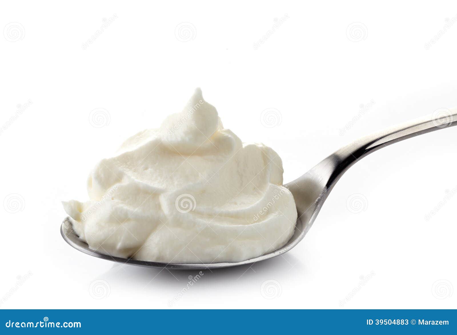 Whipped cream in a spoon stock image. Image of cake, background - 39504883