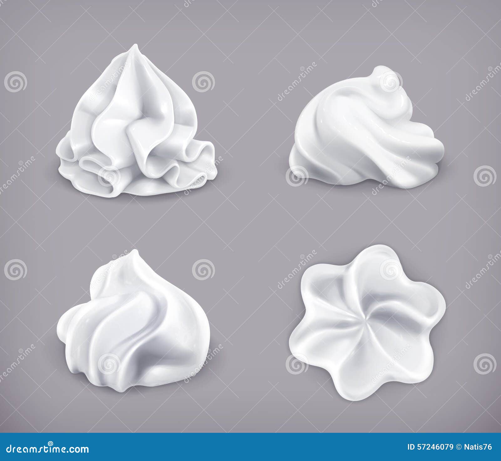 Whipped Cream With Colourful Realistic Pearls Dragees And Unicorn Horn ...