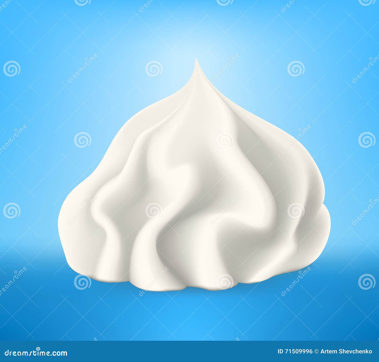 Whipped Cream, Vector Illustration. Stock Vector - Illustration of ...