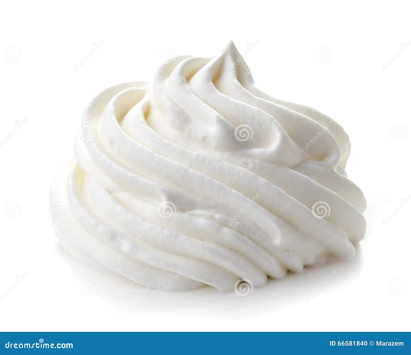 Whipped Cream on White Background Stock Photo - Image of dairy, gourmet ...