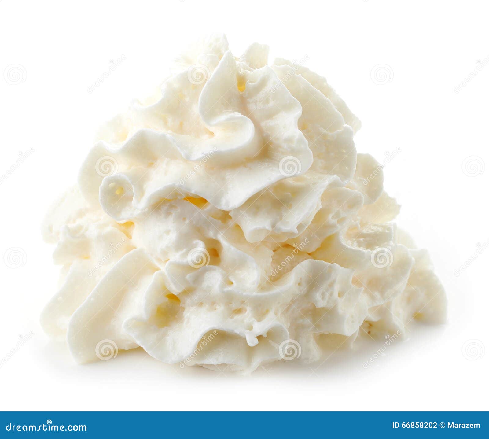 Whipped Cream on White Background Stock Photo - Image of cream ...