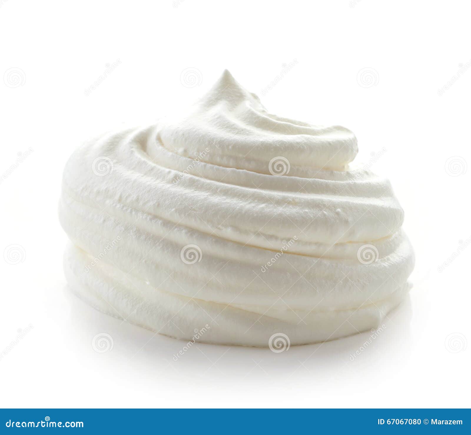 Whipped Cream on White Background Stock Photo - Image of isolated, cake ...