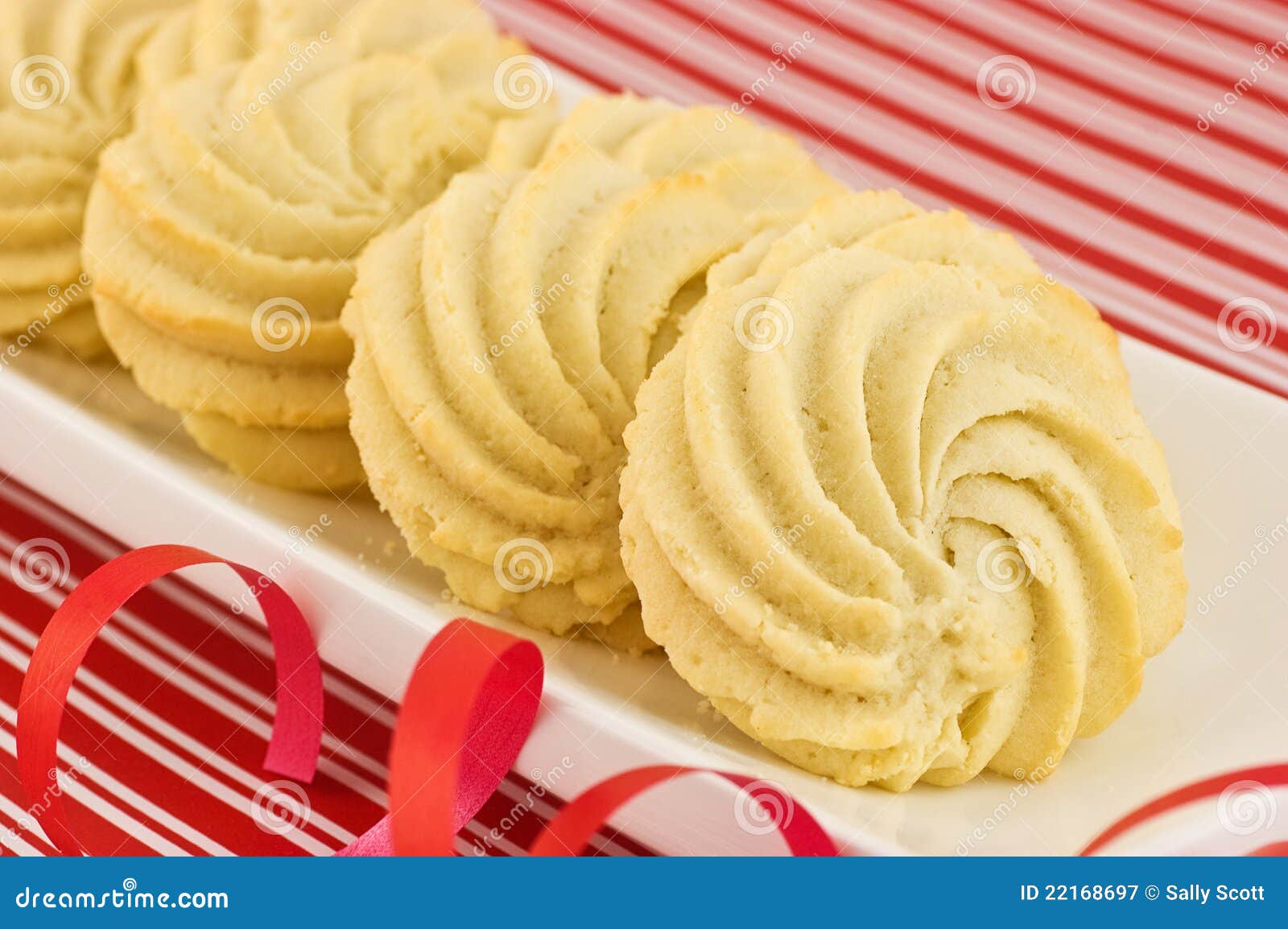 Whipped Shortbread Pinwheels Stock Image - Image of biscuit, whipped ...